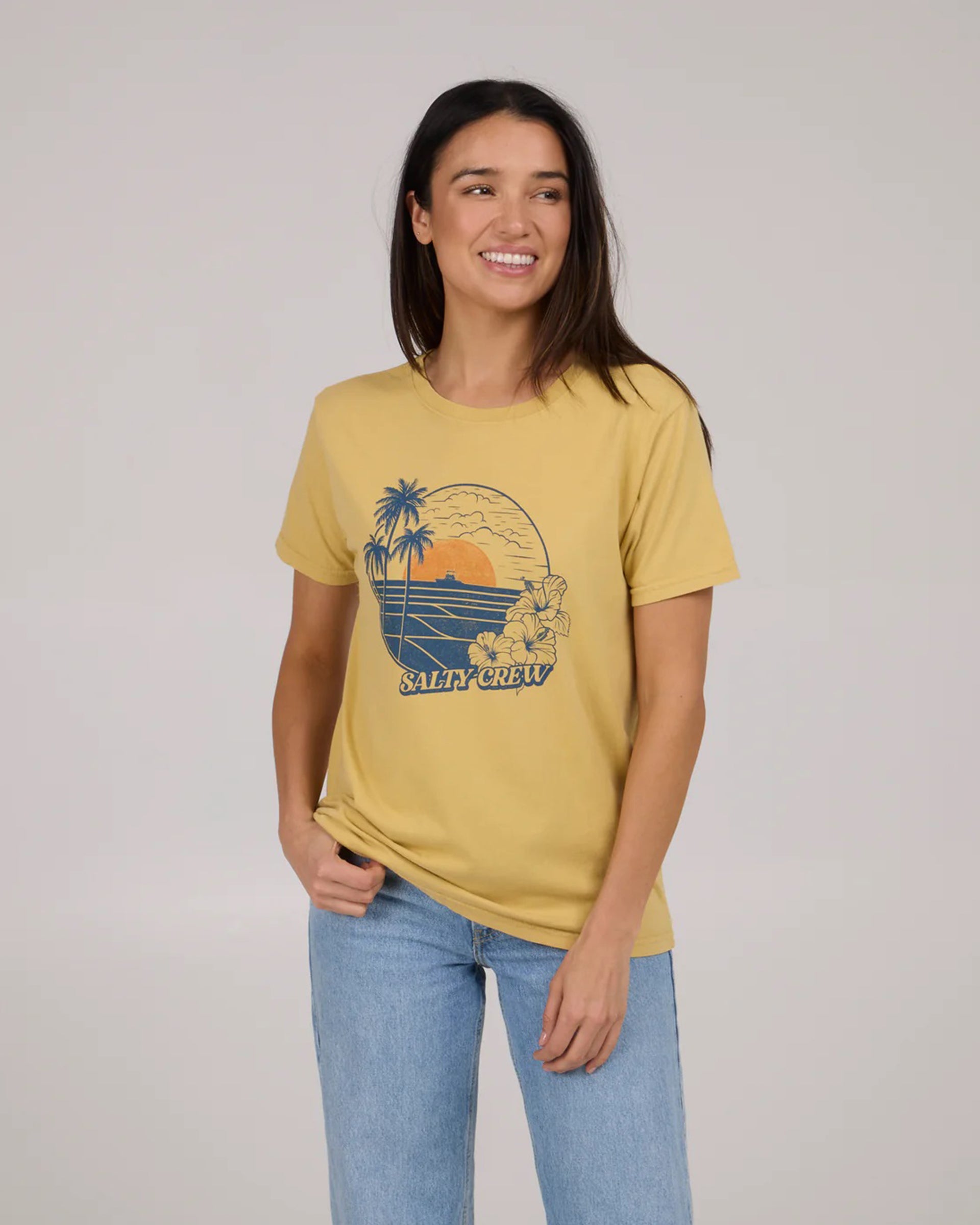 Beach Scene Boyfriend Tee - Dusty Gold – Jack's Surfboards