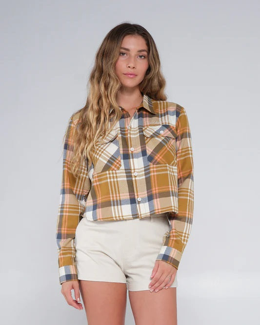 Women's Golden Age Crop Flannel — Jack's Surfboards